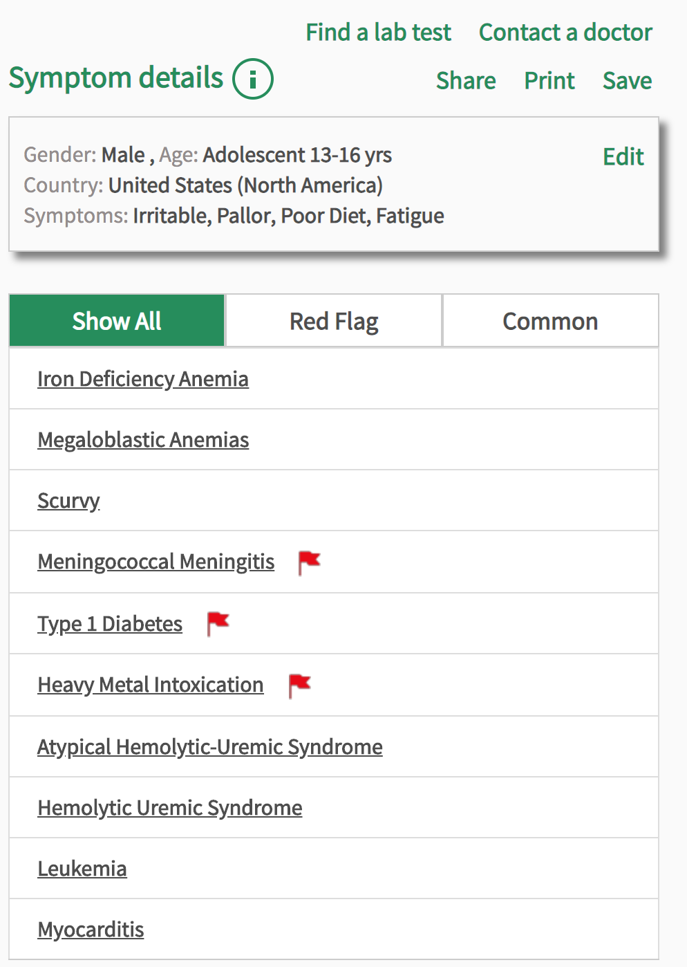 Iron deficiency anemia in infants and children - Signs and symptoms